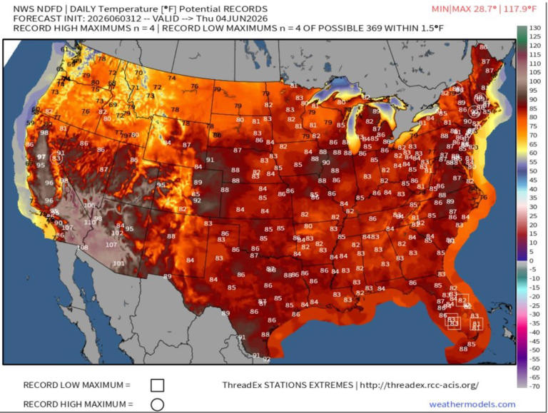 Temperatures to flirt with 2026’s warmest levels so far