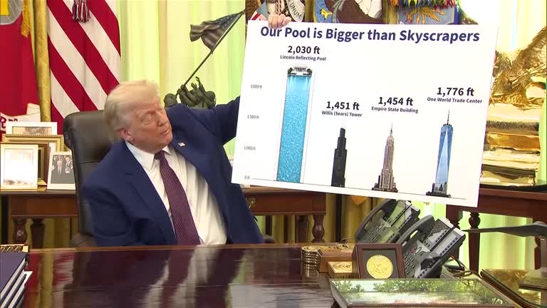 'You're going to be very proud': Trump on reflecting pool upgrades