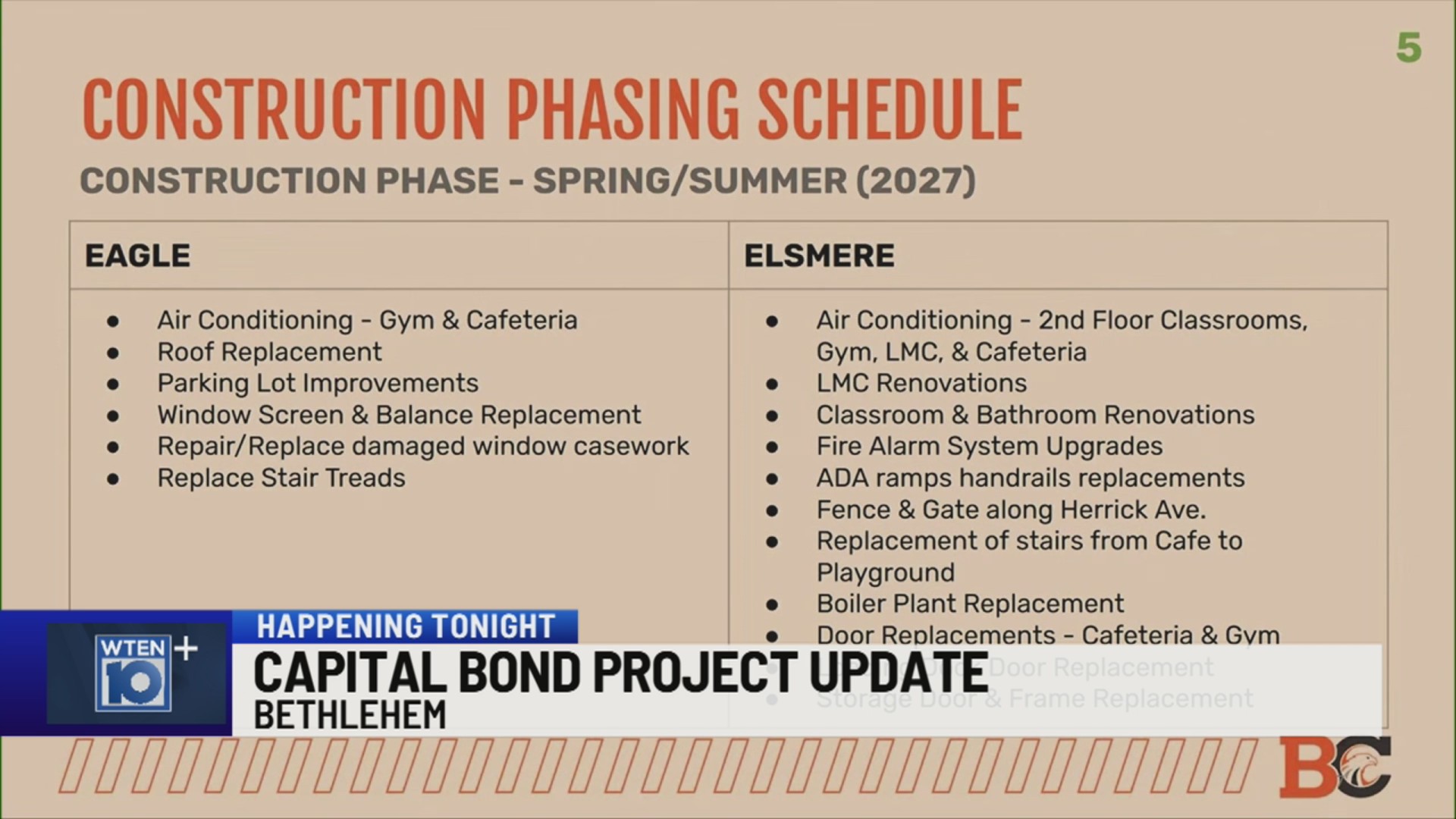 Bethlehem CSD gives update on capital bond project