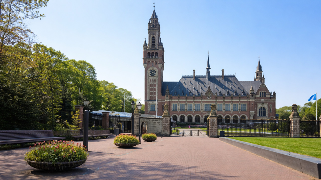 The Hague spring walk past the Peace Palace
