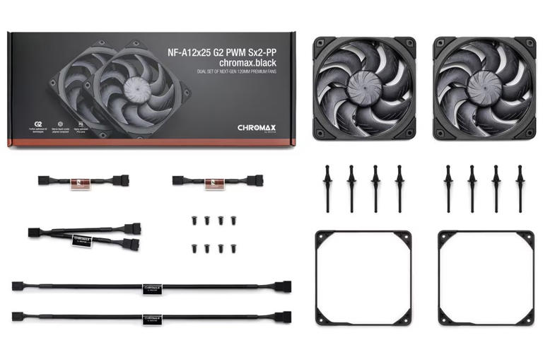 Noctuaの120mmファン「NF-A12x25 G2 PWM」に“chromax.black”モデル
