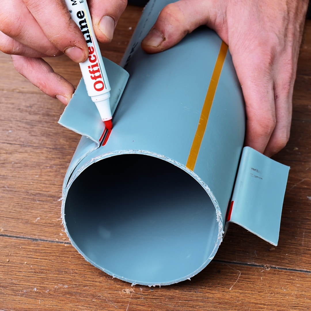 Build a hidden tool drawer from pipes🛠️