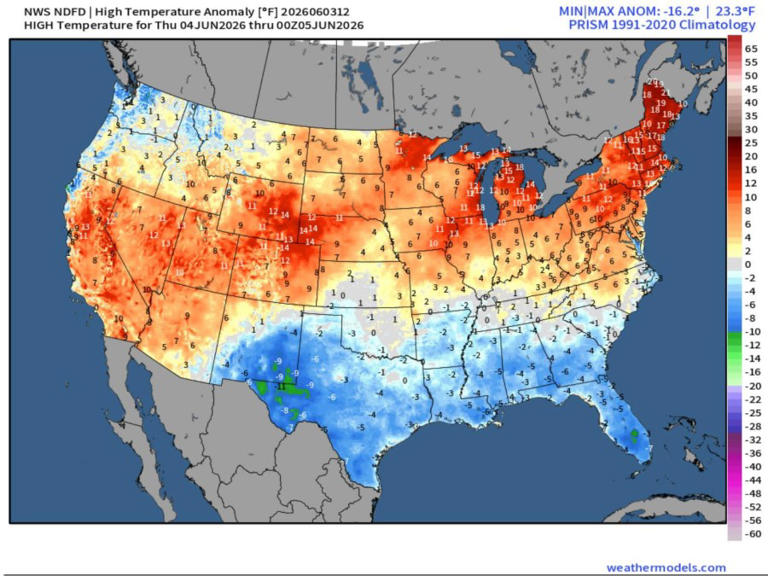 Temperatures to flirt with 2026’s warmest levels so far