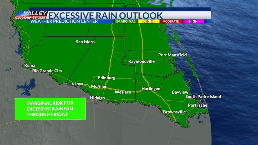 Excessive rain fall in the forecast through Friday