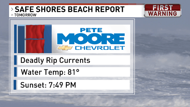 Dangerous rip currents continue for Gulf Coast beaches