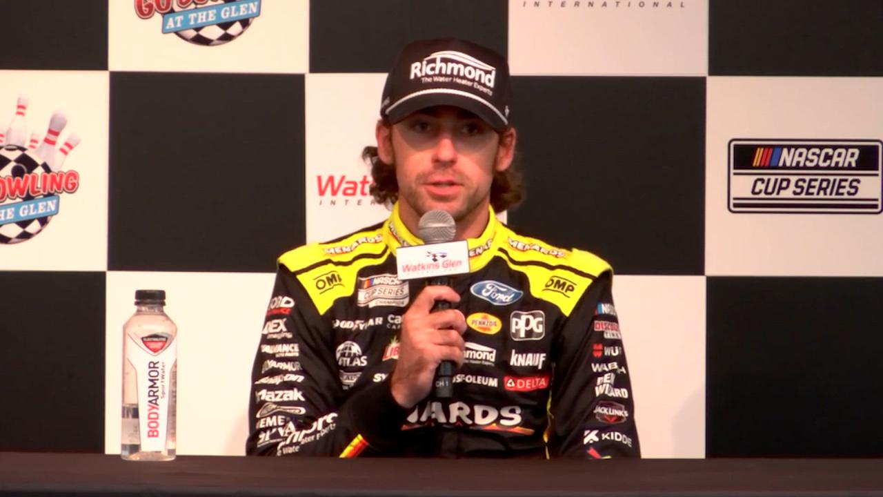 Ryan Blaney defeats Shane Van Gisbergen for the pole at Watkins Glen ...