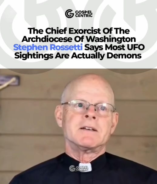 Washington’s chief exorcist said UFOs were demons. He just got removed.