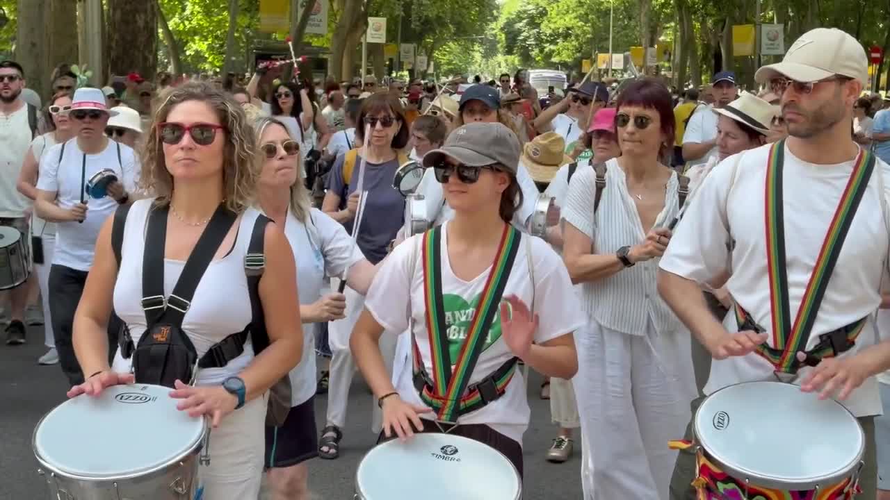 Protest in Madrid over shortages in public healthcare system