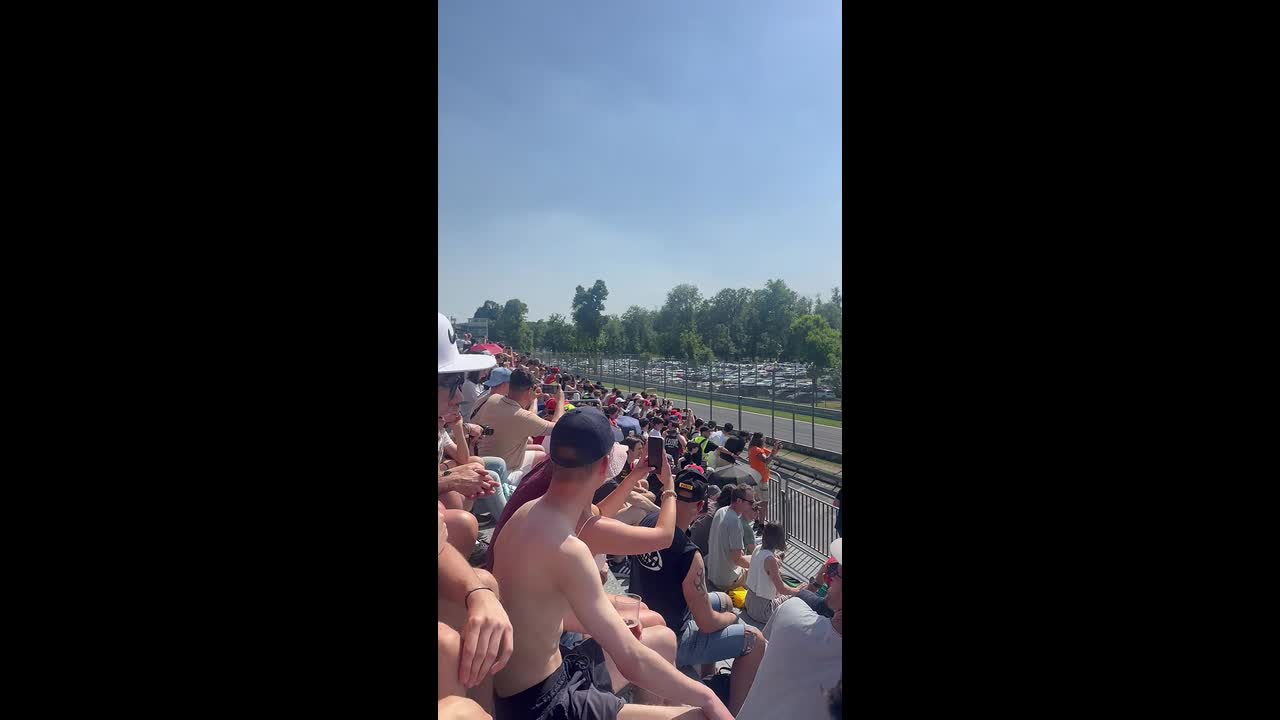 Multiple cars collide on opening lap at Monza circuit in Monza, Italy