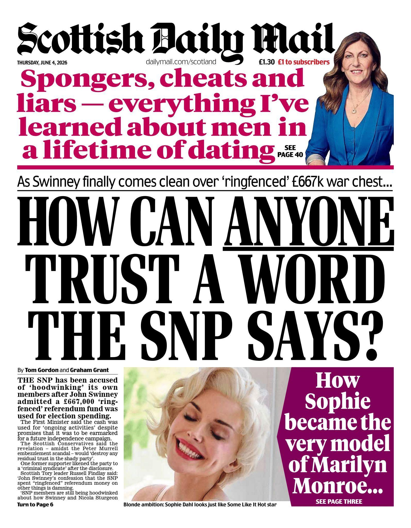 Scotland's papers: 'Indy fraud' reported to police and Murrell legal ...