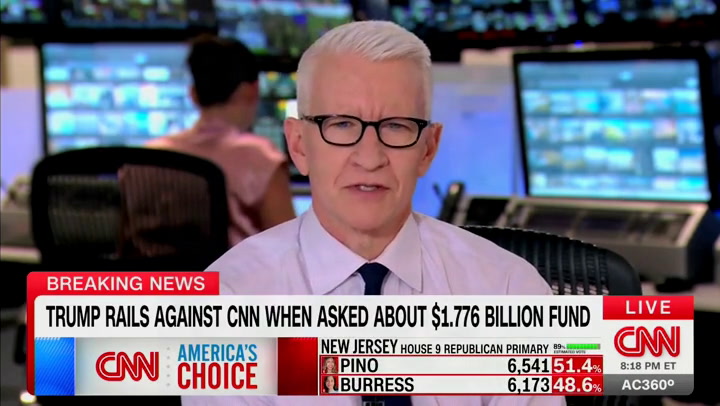 Anderson Cooper defends Kaitlan Collins after Trump outburst