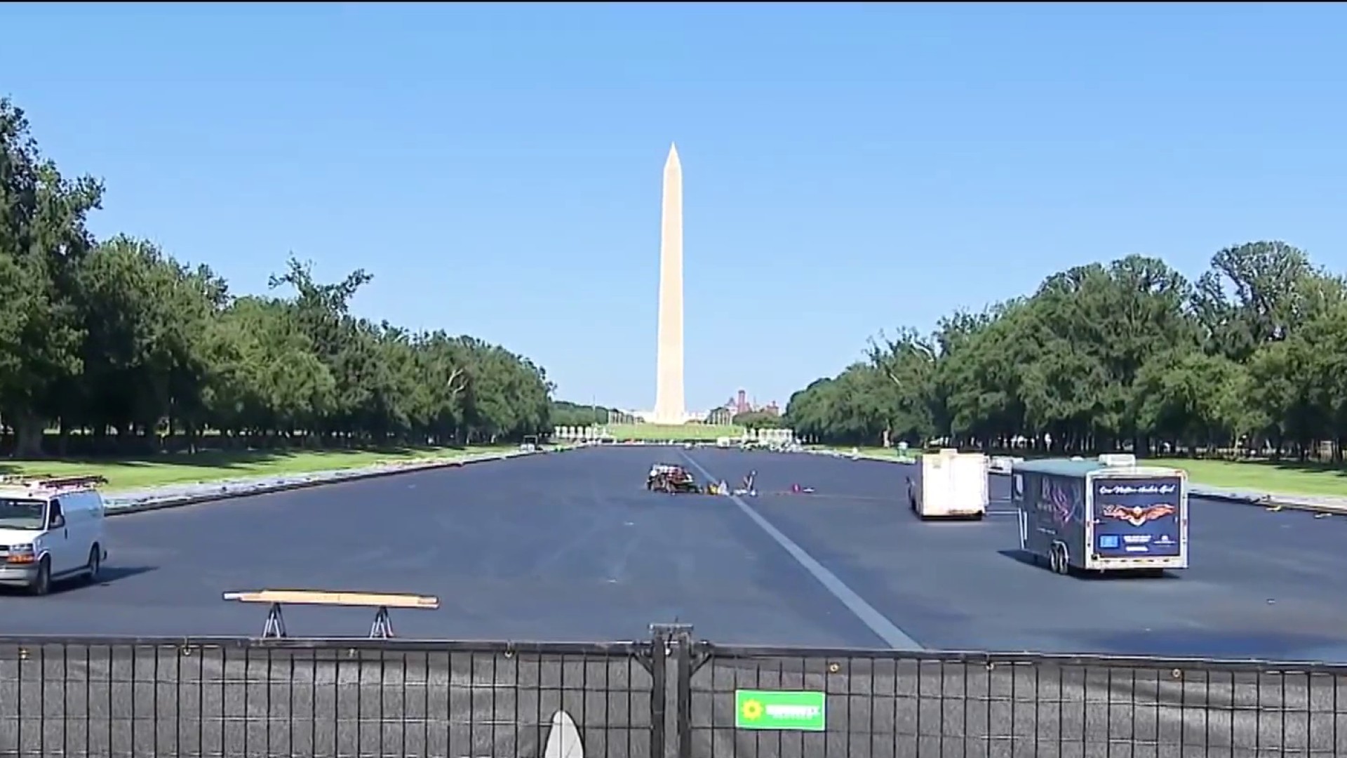 Reflecting Pool will be filled with water, Trump says