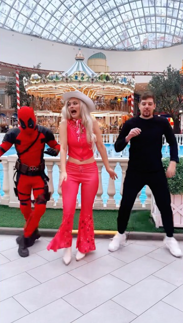 MrBeast meets Barbie and Deadpool in epic crossover