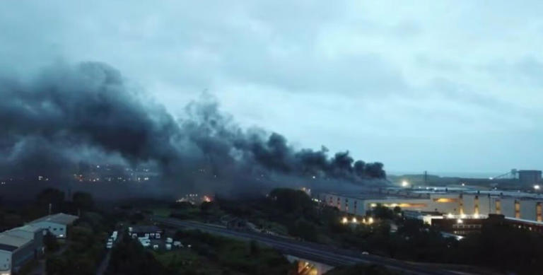 Tata Steel fire live: Huge Port Talbot blaze as black smoke fills sky ...