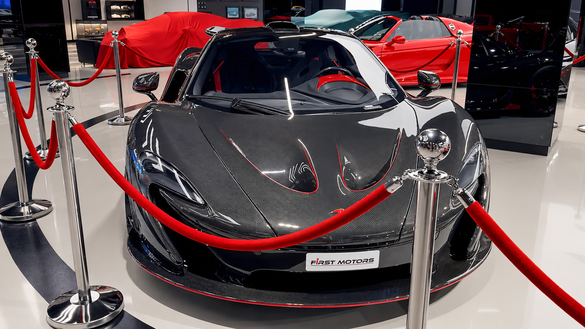 McLaren P1 van 2 miljoen dollar in een luxe showroom