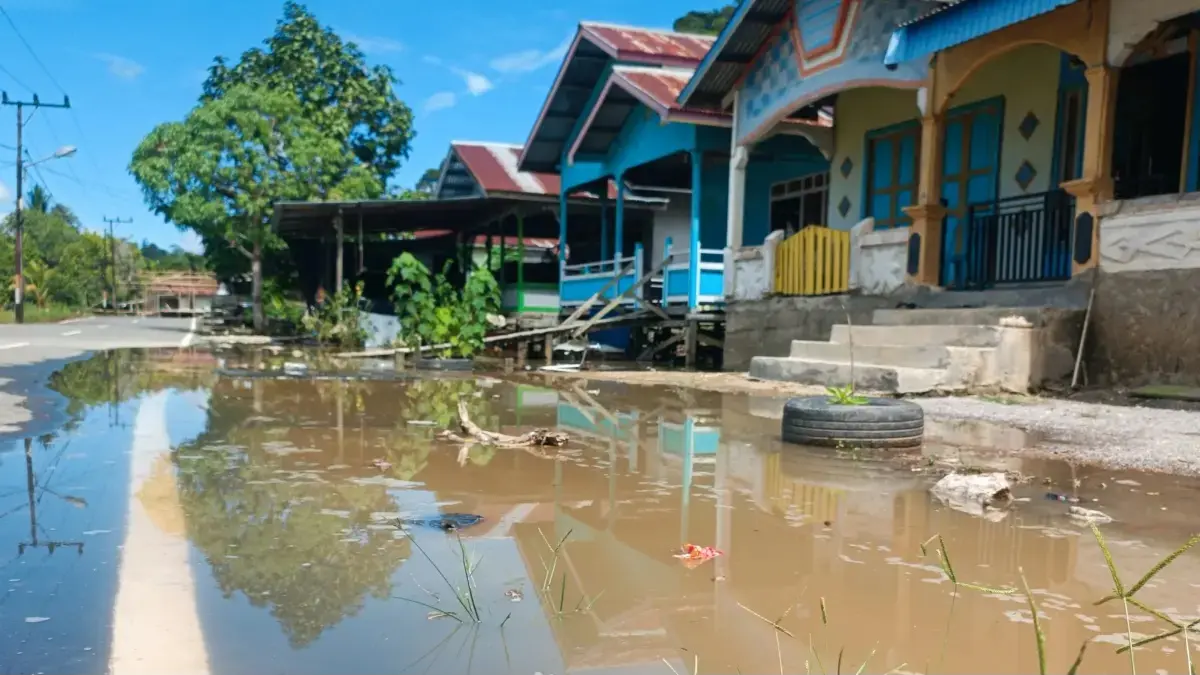 Sungai Kayan meluap, sebagian wilayah Bulungan mulai terendam banjir