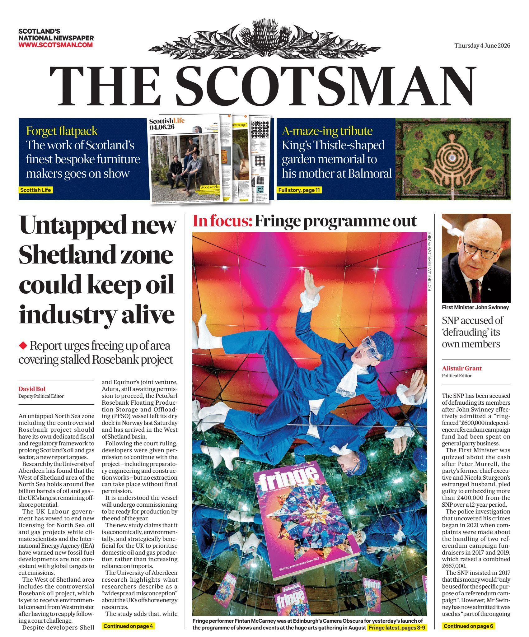 Scotland's papers: 'Indy fraud' reported to police and Murrell legal ...