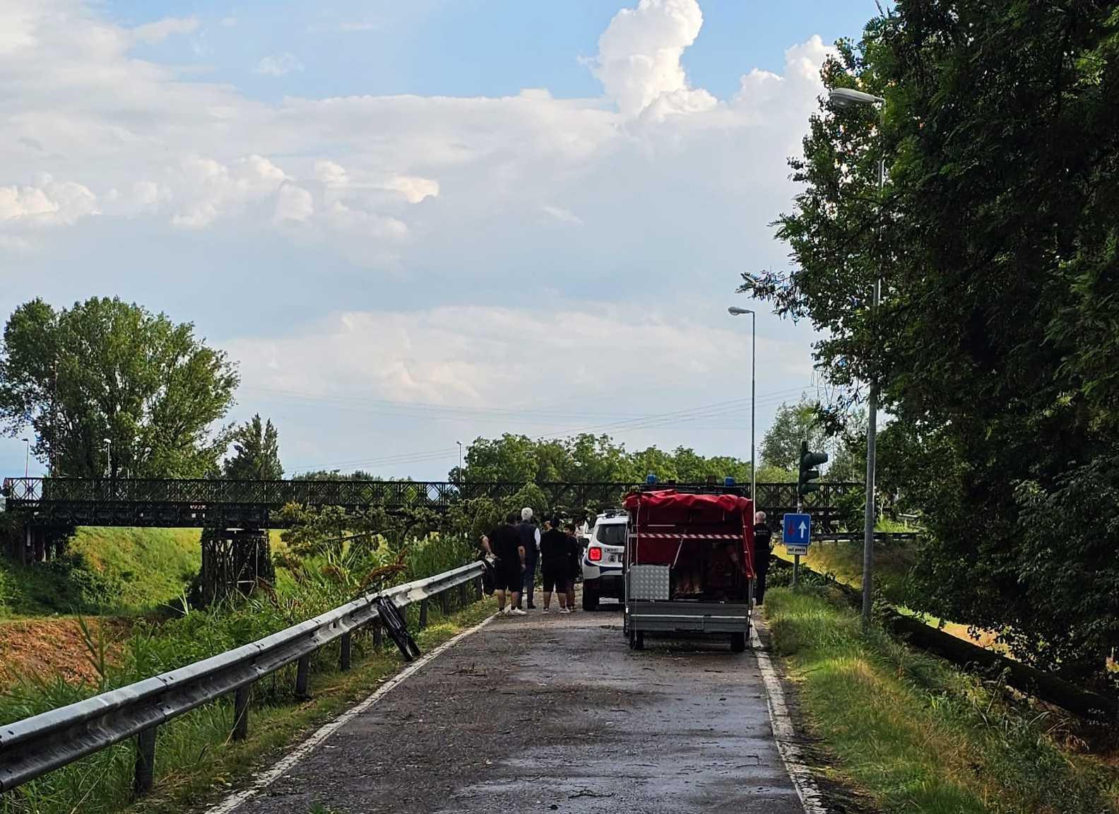 Nella Bassa strade interrotte. Parchi chiusi per sicurezza