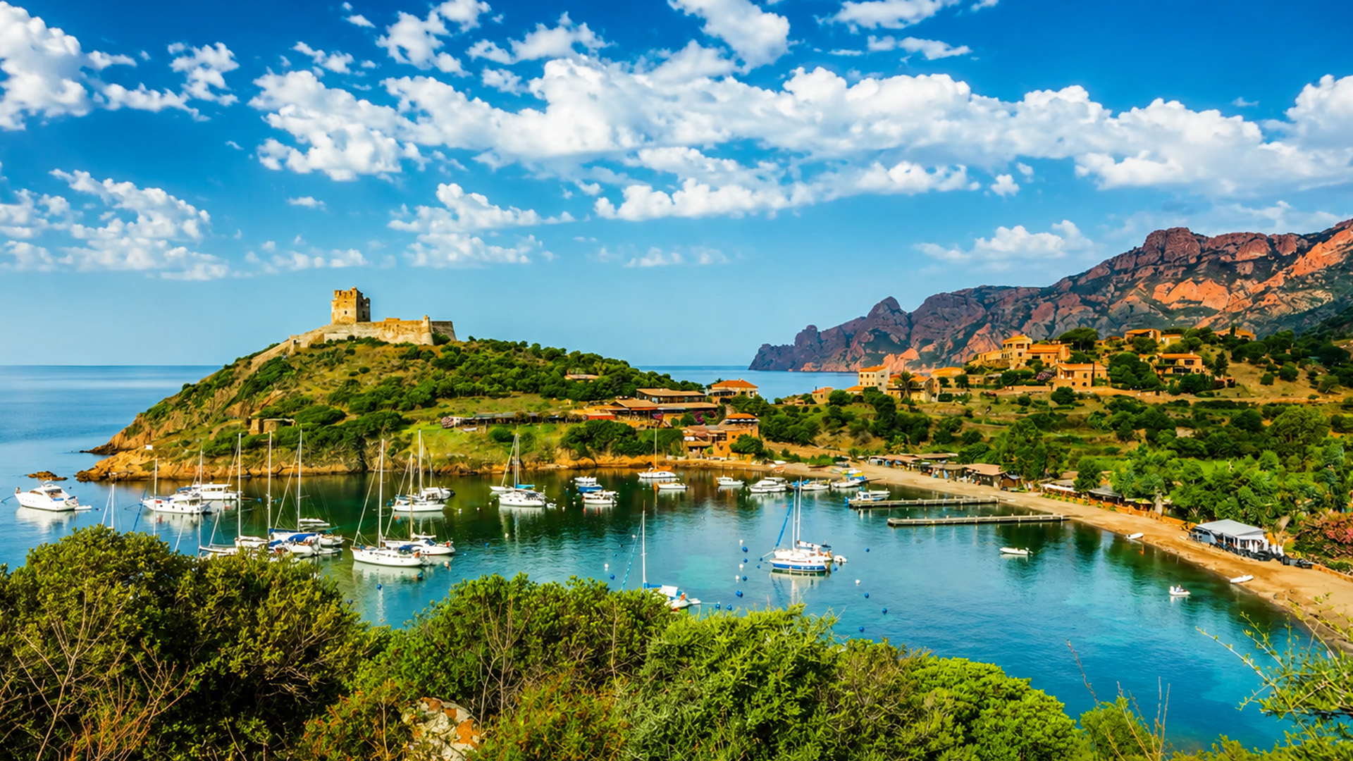 Why did people settle in this hidden bay?