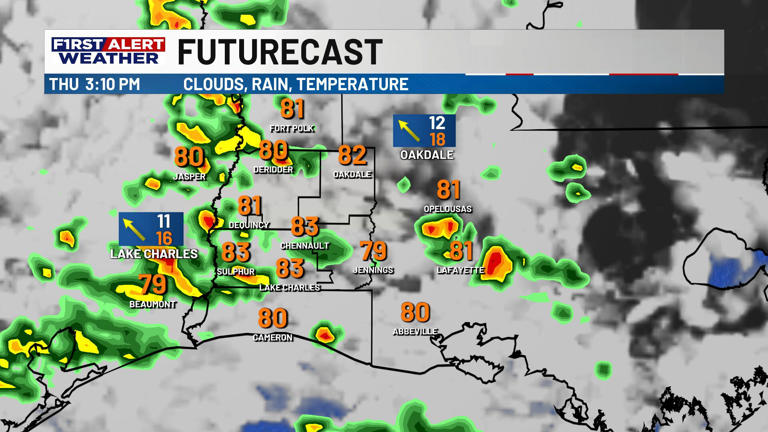 First Alert Forecast: Off and on downpours continue for our Thursday ...