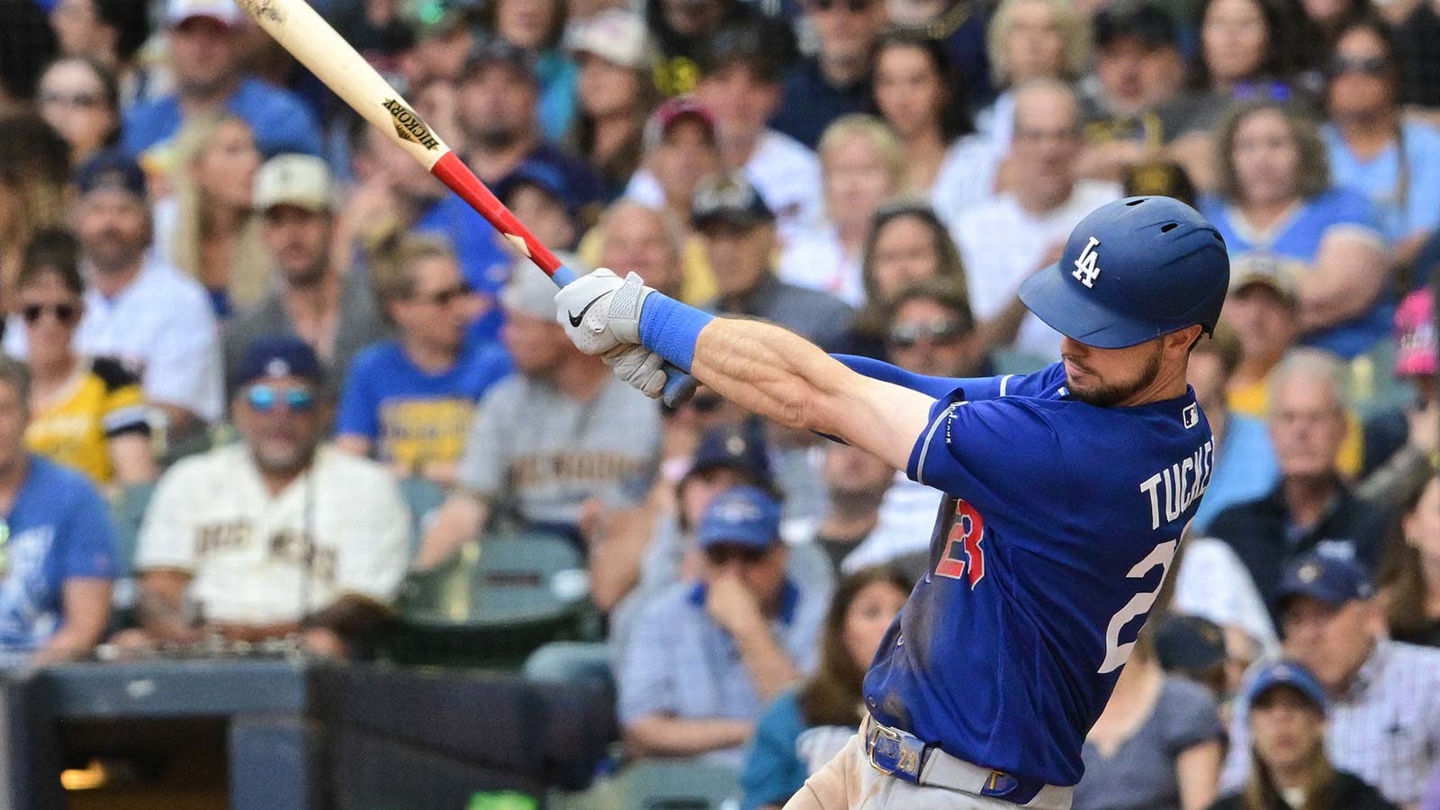 Dodgers’ Kyle Tucker ends 24-game home run drought with monster bomb vs ...