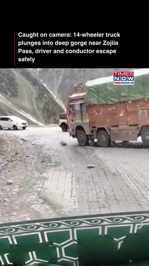 A loaded 14-wheeler trailer truck plunged into a deep gorge