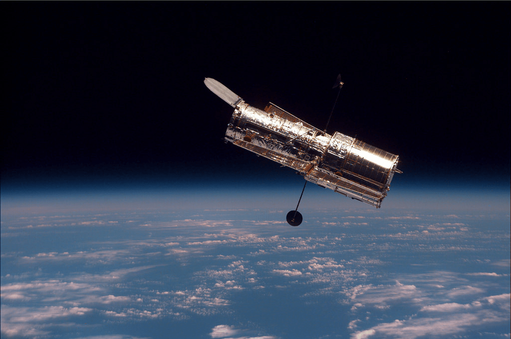Hubble at 36 gets rare close-up from another satellite