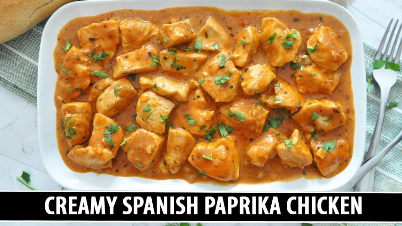 Creamy Spanish paprika chicken with a rich and flavorful sauce