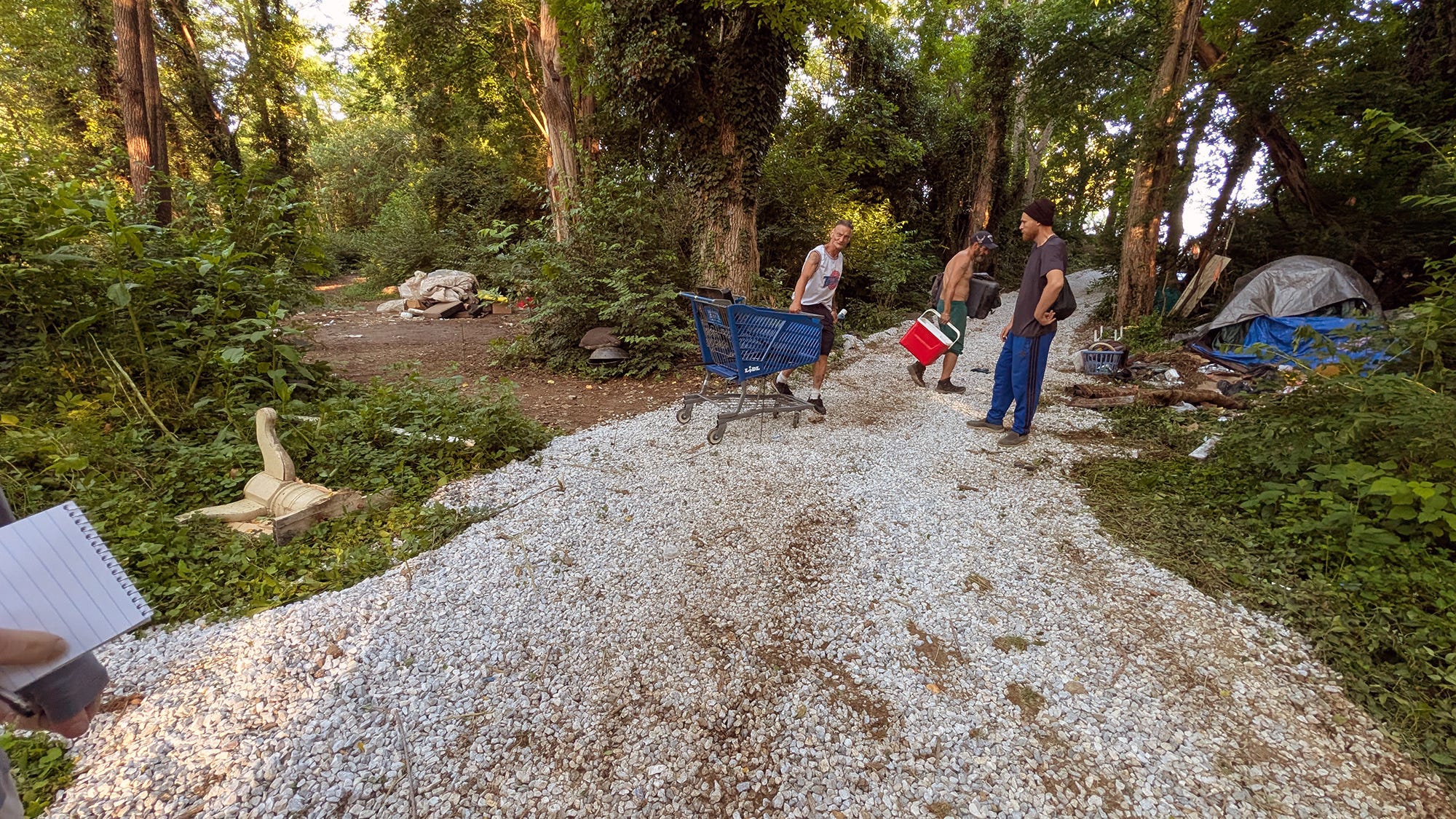 Displaced homeless scatter after Bantz Park encampment clear-out