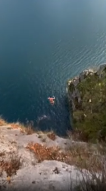 33 Meter Straight Jump From a Tree Epic Cliff Jumping