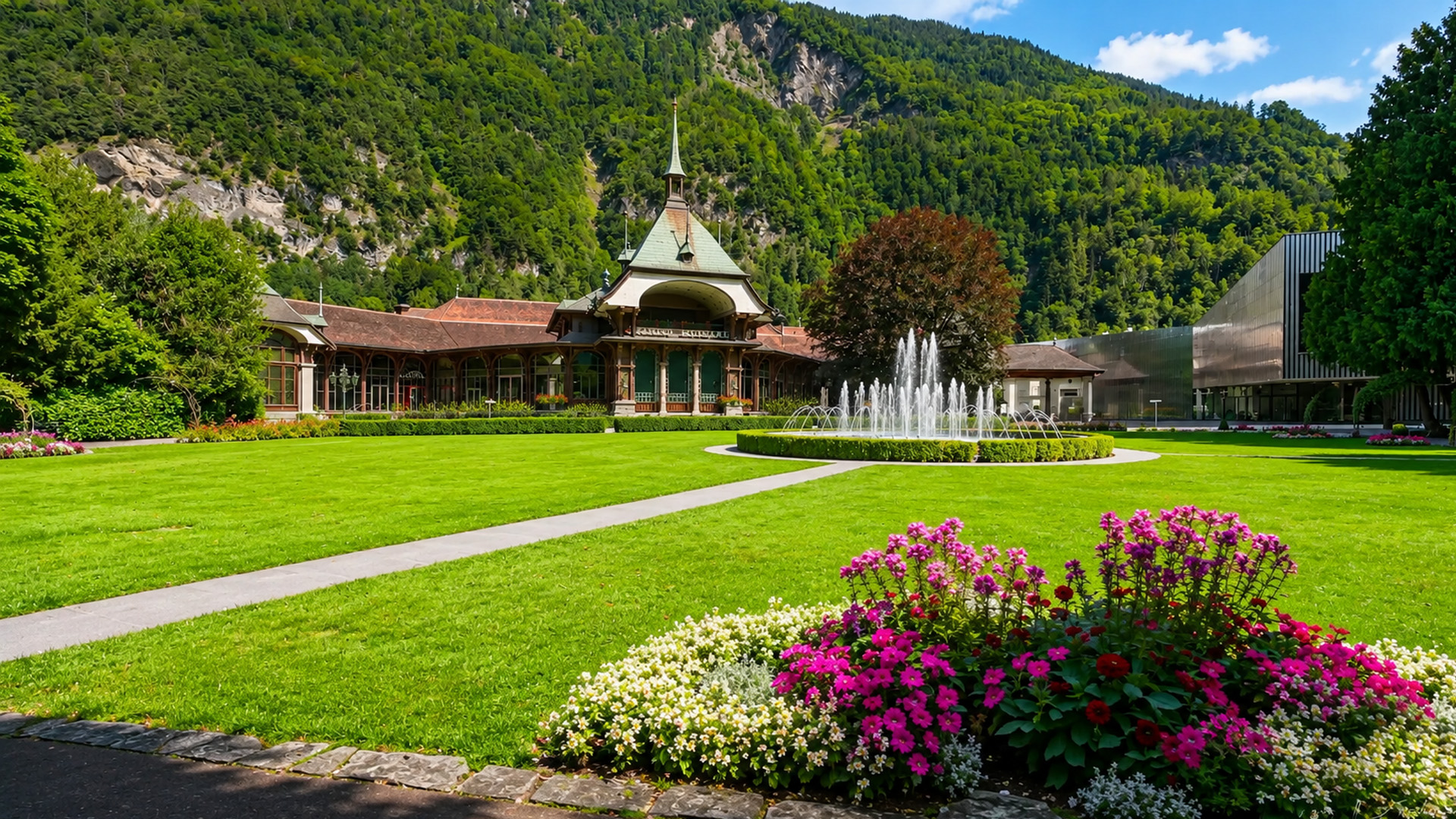 Interlaken Switzerland shines with lakes and mountain railways (4K)