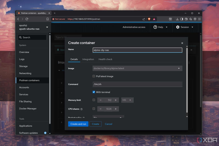 I used Cockpit instead of a full NAS OS, and my spare Linux box finally ...