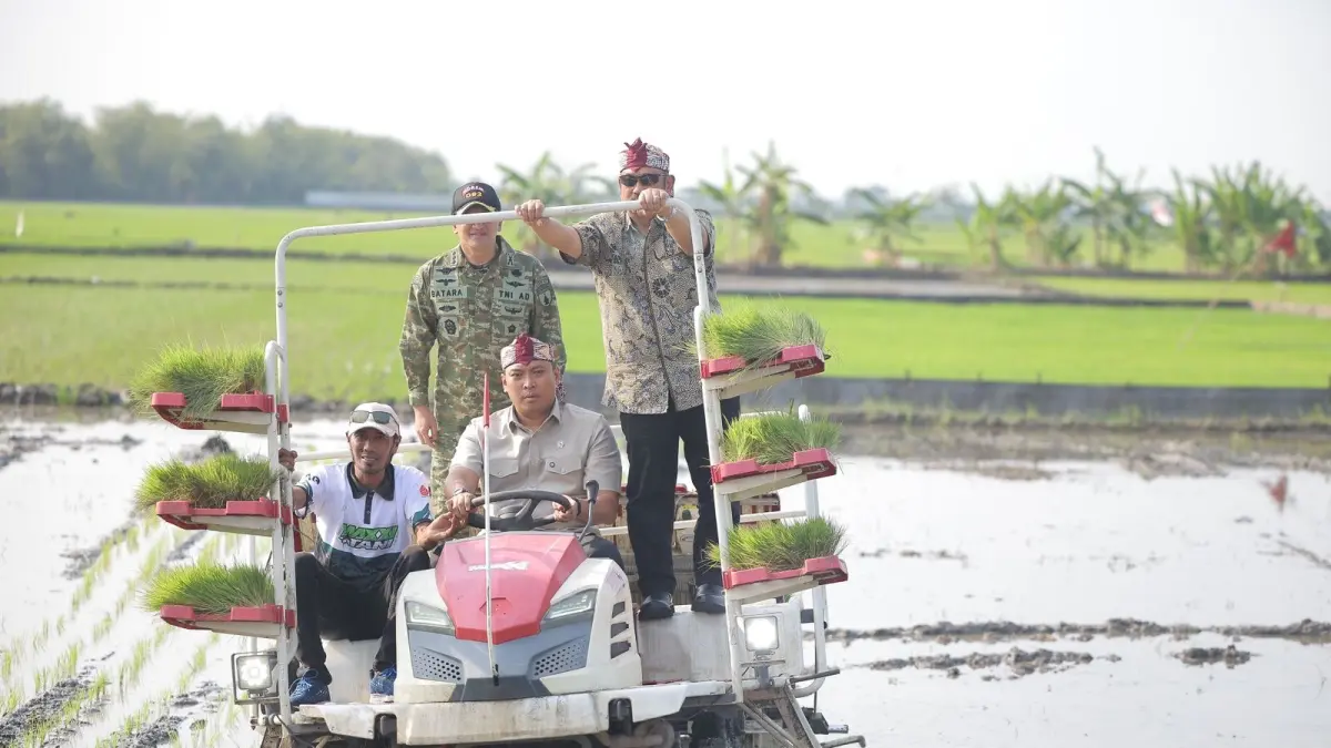 Stok beras RI tembus 28 juta ton, Wamentan Sudaryono kebut tanam 750 ...