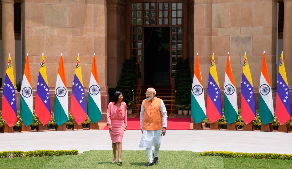 PM Modi and Venezuela's Acting President Delcy Rodriguez hold talks to ...