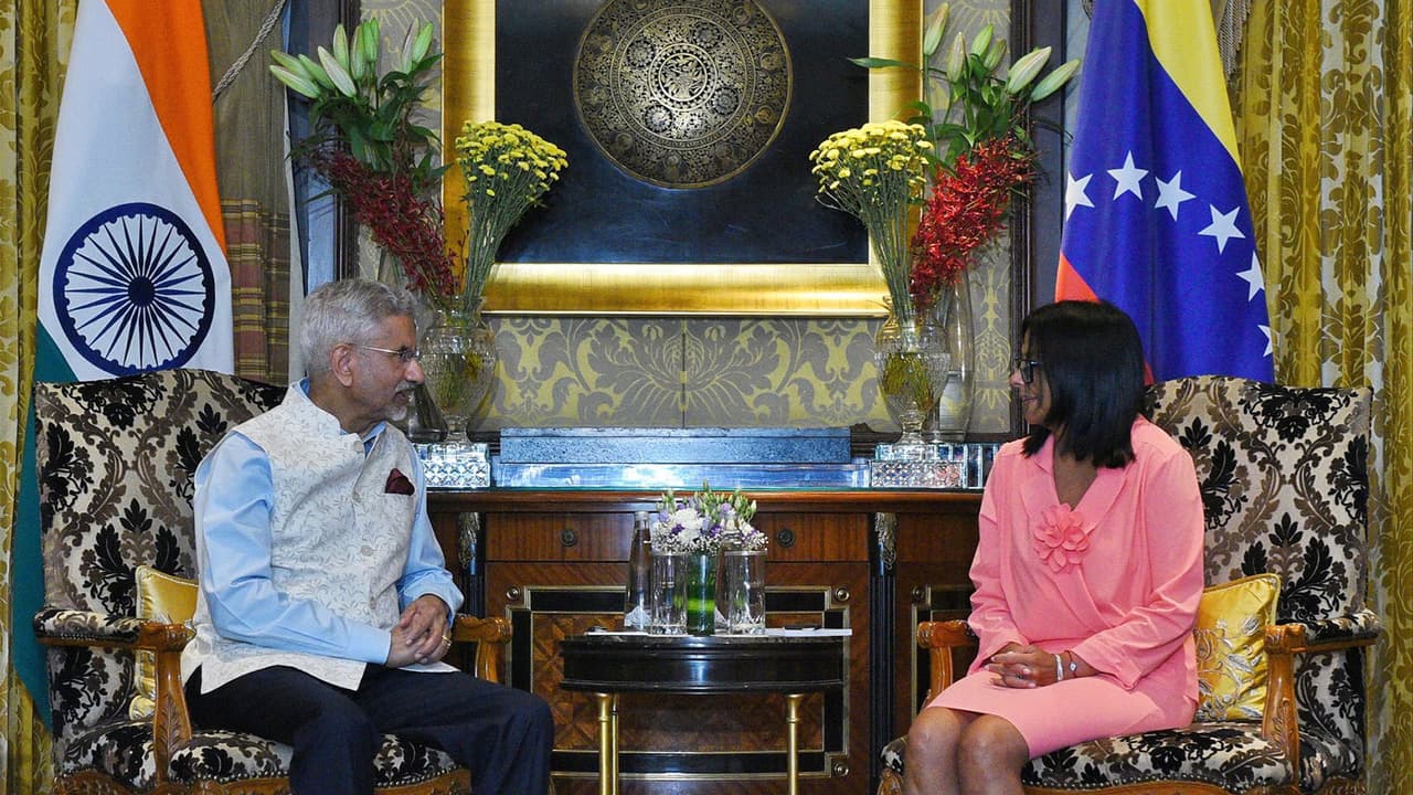 Jaishankar meets Venezuelan acting president to boost bilateral ties
