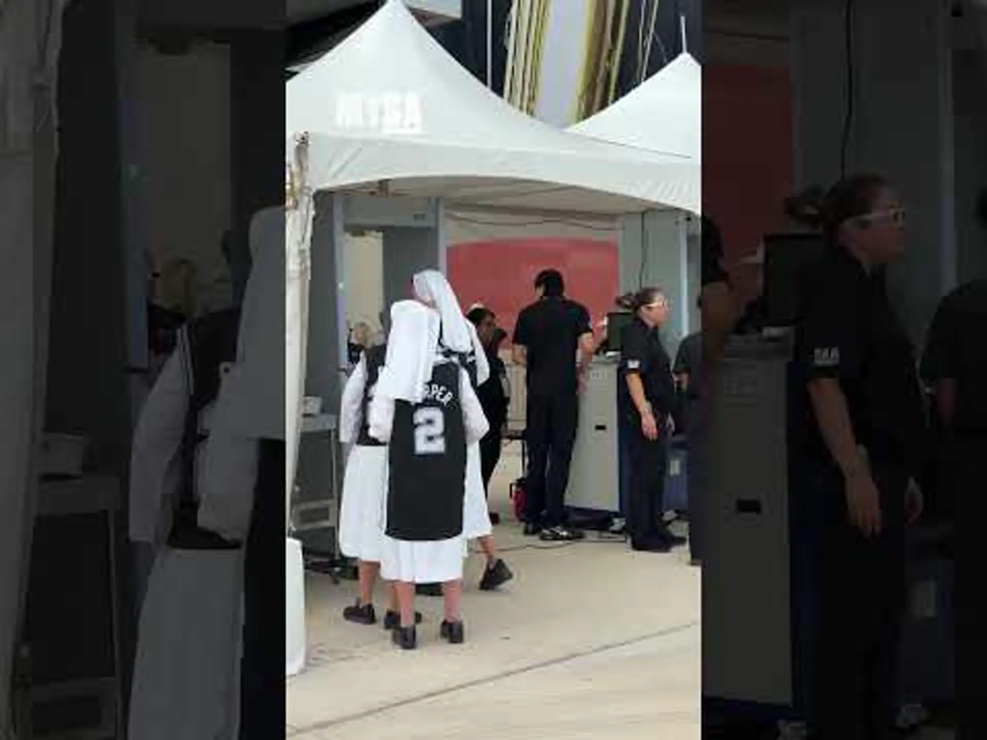 San Antonio 'Spurs Nuns' arrive at NBA Finals Game 1 against NY Knicks