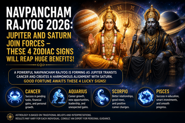 Navpancham Rajyog 2026: Jupiter and Saturn create powerful astrological ...