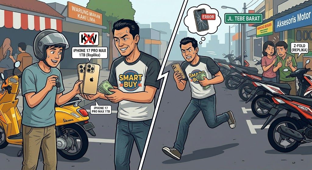 Tipu daya curanmor di Tebet, jaminkan iPhone 17 Pro Max KW saat tawar ...