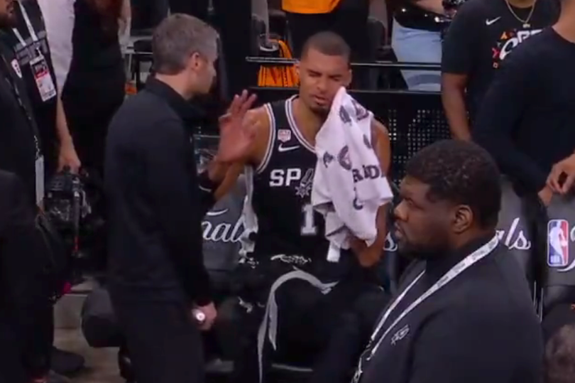 Victor Wembanyama waves off medical staff after worrying NBA Finals ...