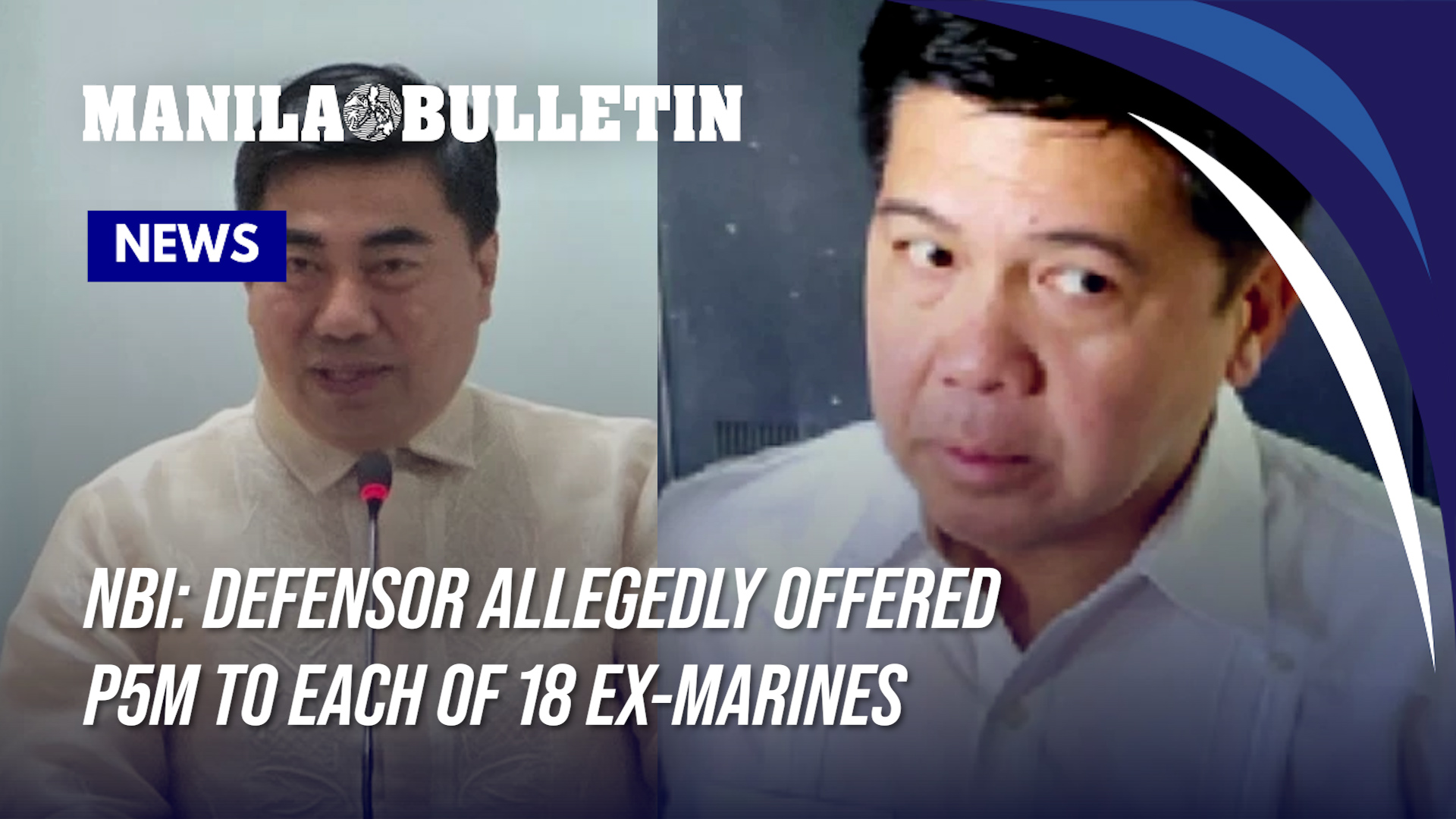 NBI: Mike Defensor allegedly offered P5M to each of 18 ex-Marines