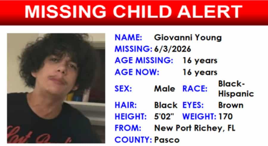Florida missing child alert issued for New Port Richey teen with sleeve ...