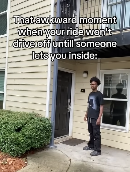 When your ride won’t drive off until someone lets you inside 🤨🚗 and now ...