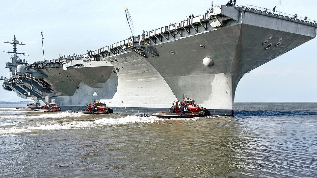 US Navy’s $13 billion aircraft carriers depart home port for the war zone