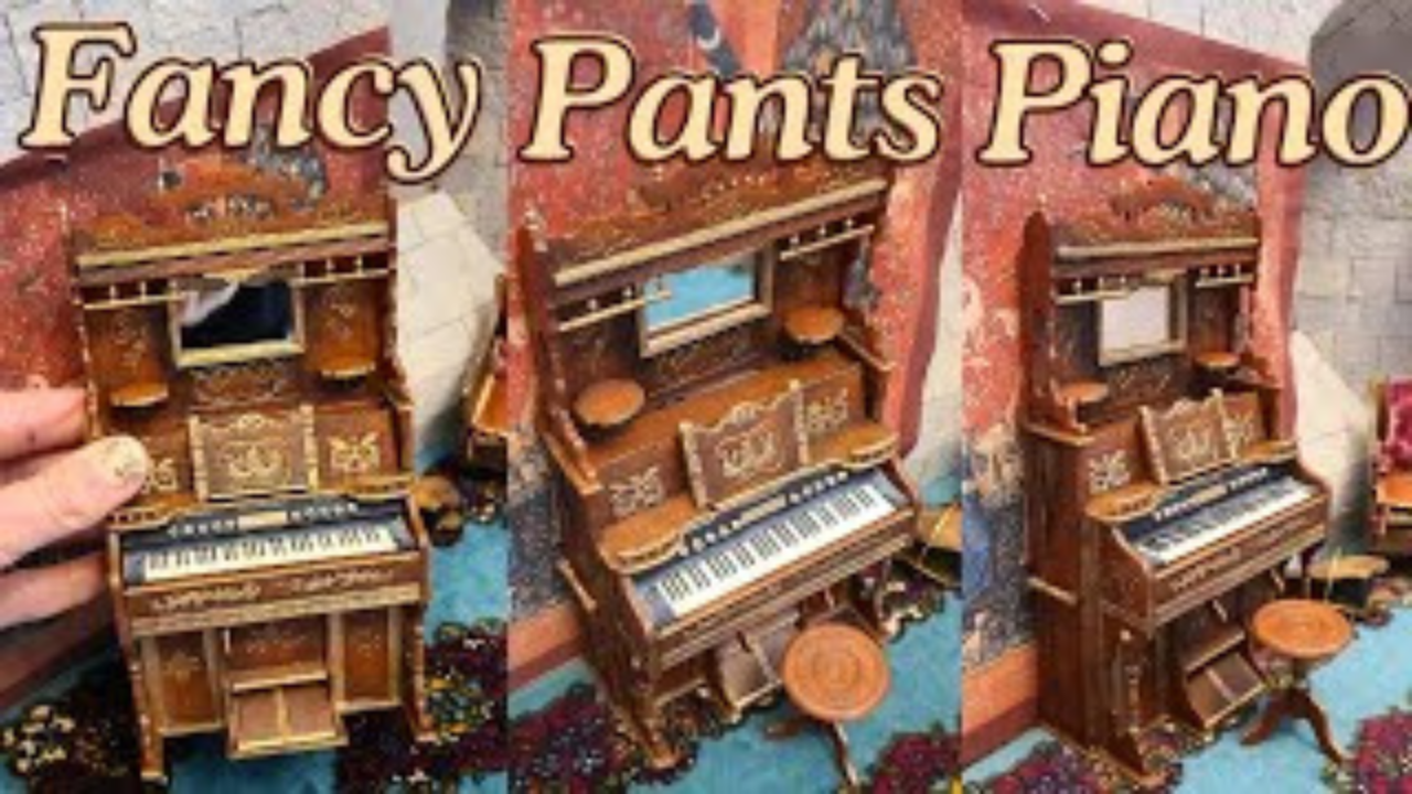 DIY miniature piano for dollhouse and display
