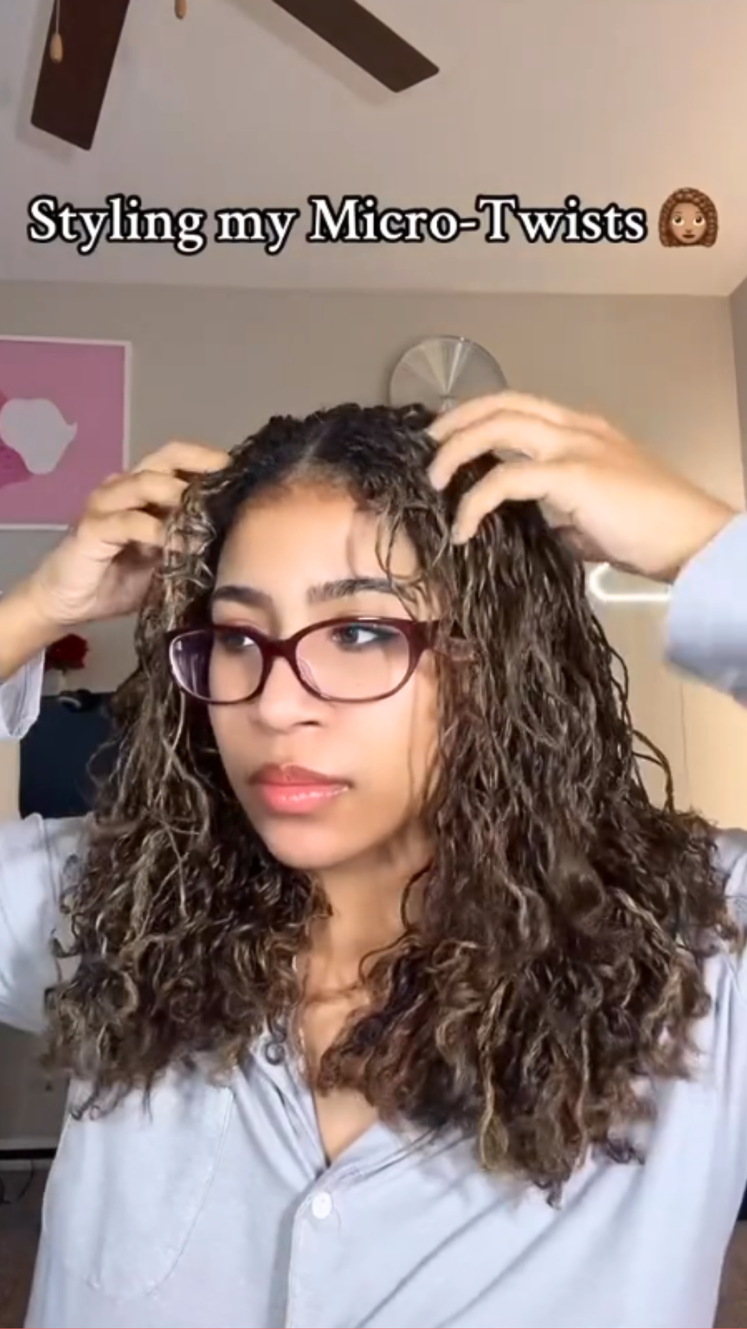 Styling micro twists with perm rod set