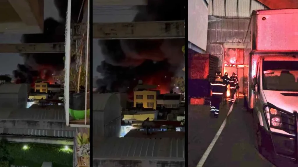 Se registra incendio en bodega aledaña a Mercado de Jamaica