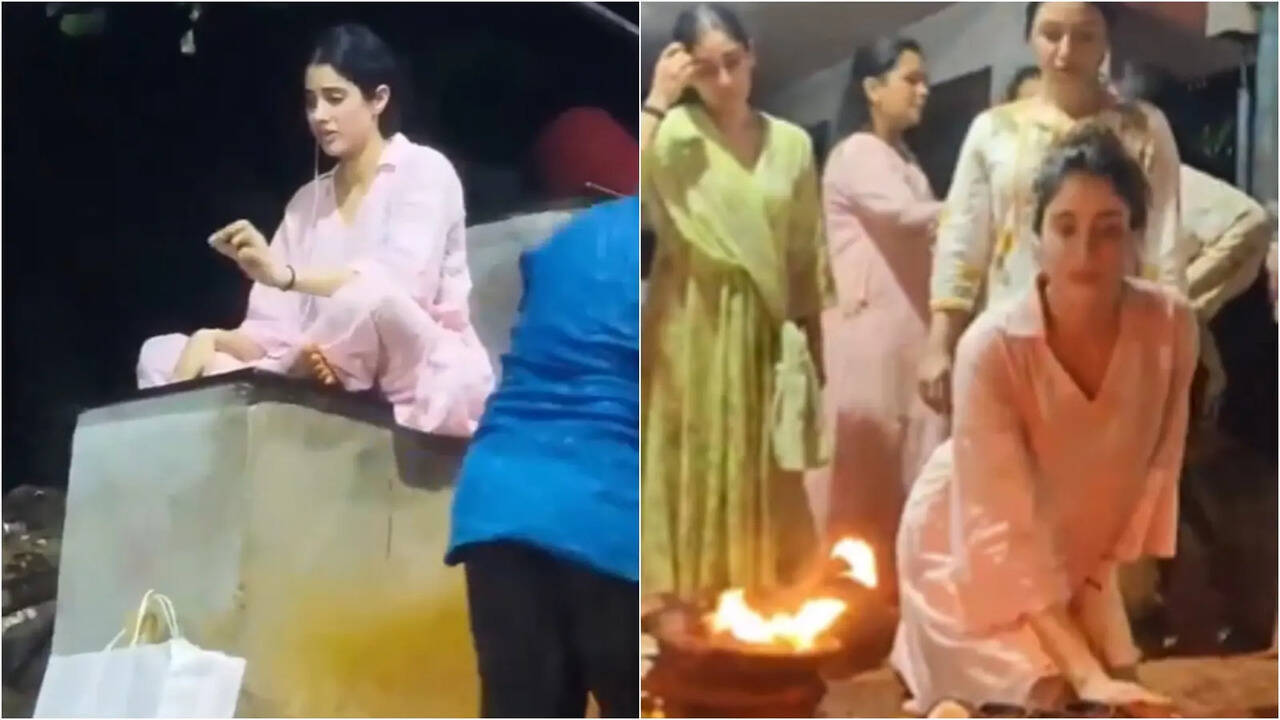 Janhvi Kapoor, the star of Peddi, ascends the 3,550 steps of Alipiri to ...
