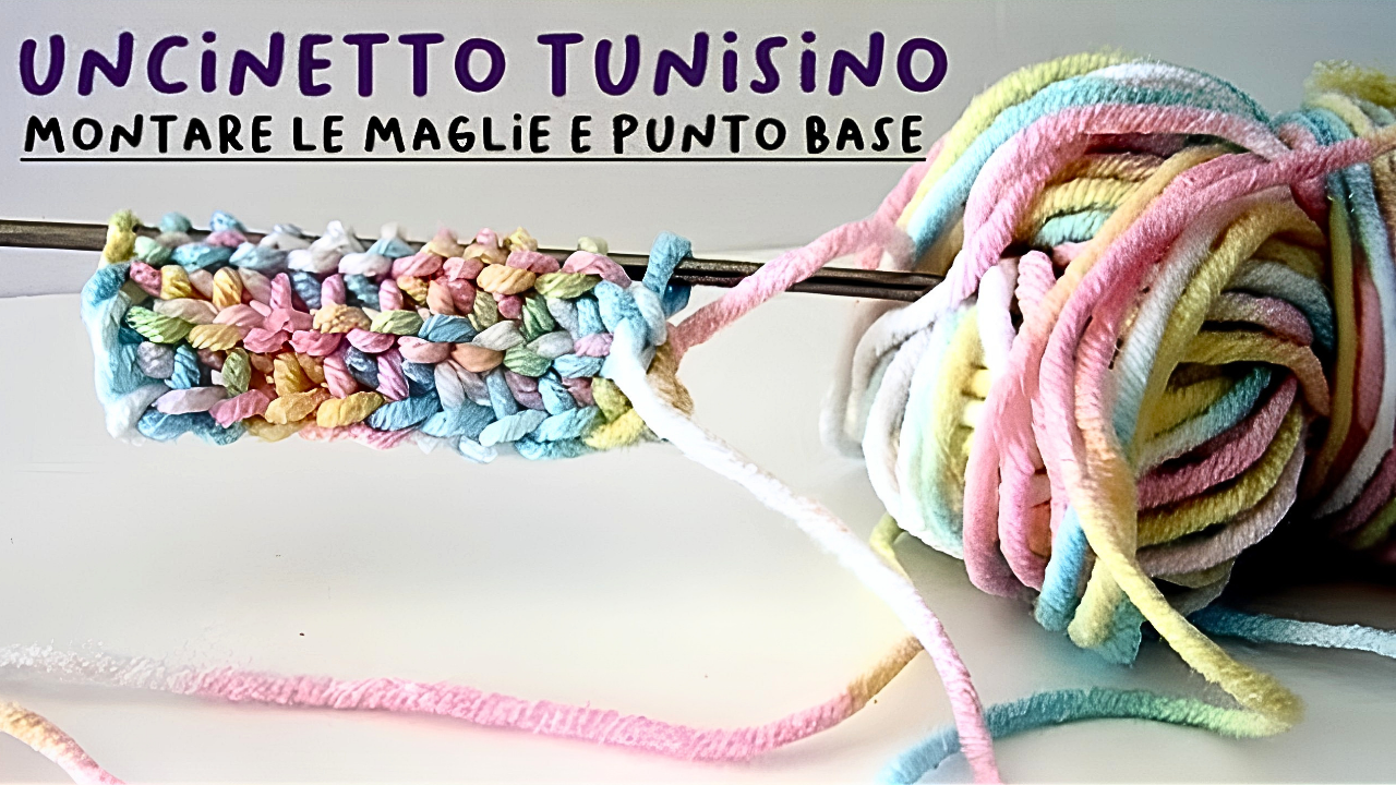 Uncinetto tunisino facile: montare maglie punto base