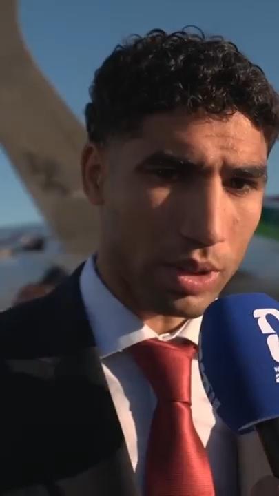 Hakimi "really happy and excited" as Morocco touch down on American soil