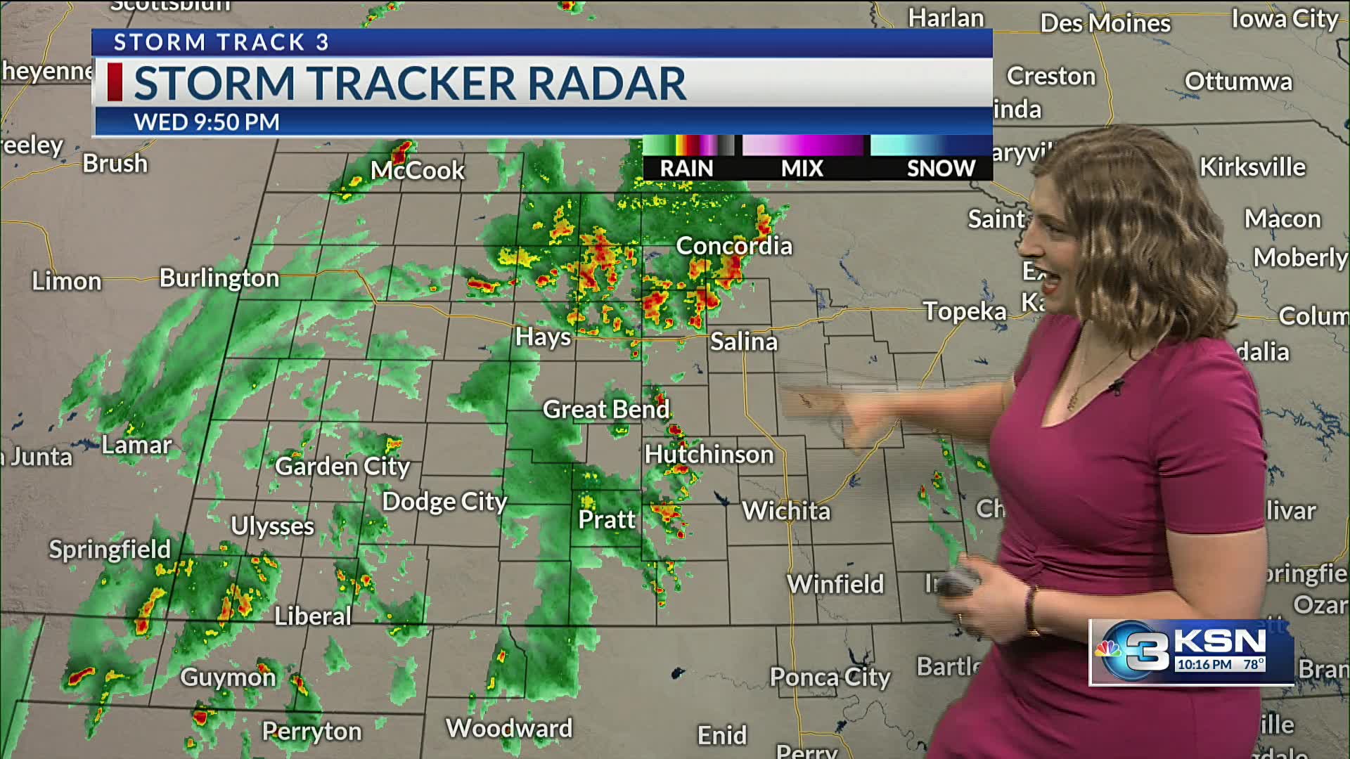 Wednesday 10 PM forecast update